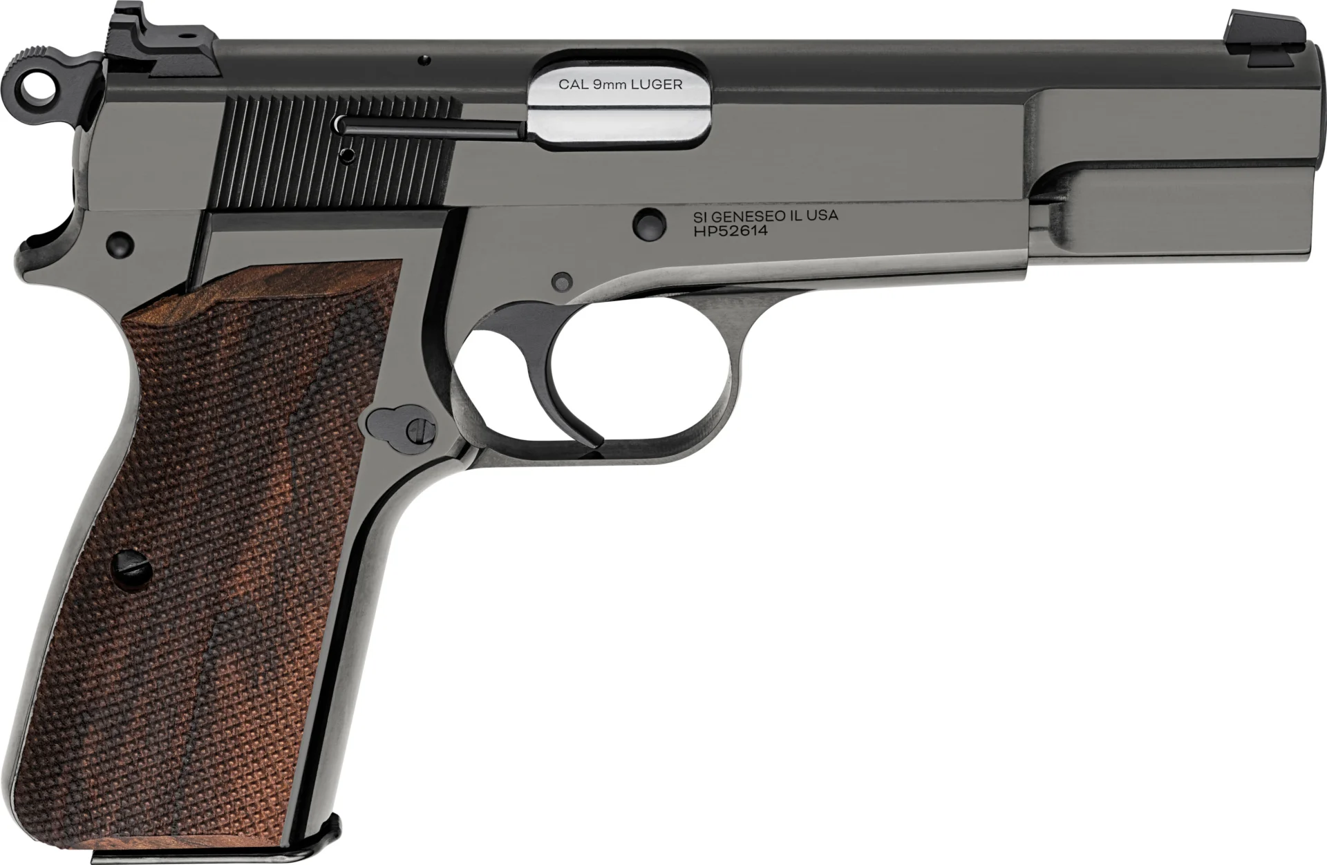 SPR SA-35 9MM 4.7 POLIS BLK WALNUT GRIPS 15RD - Big Mikes Guns & Ammo